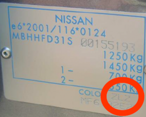 Waar vind je de Nissan kleurcodes? | handleiding | AutolakGigant