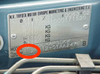 Waar vind je de Toyota kleurcodes? | handleiding | AutolakGigant